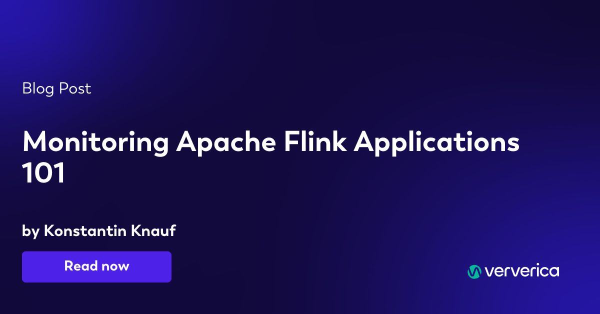 Monitoring Apache Flink Applications 101